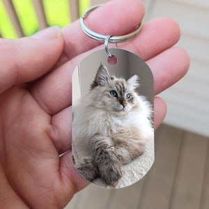Personalized Cat Memorial Gift, Custom Cat Keychain Pet Memorial Gift ...