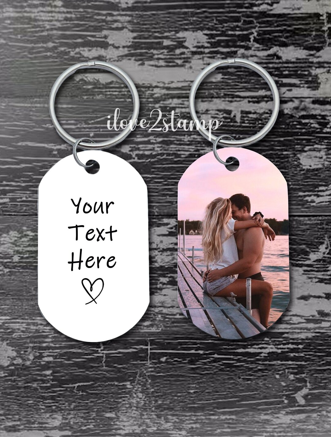 Photo Keychain Personalized Picture Keychain, Custom Keychain With ...