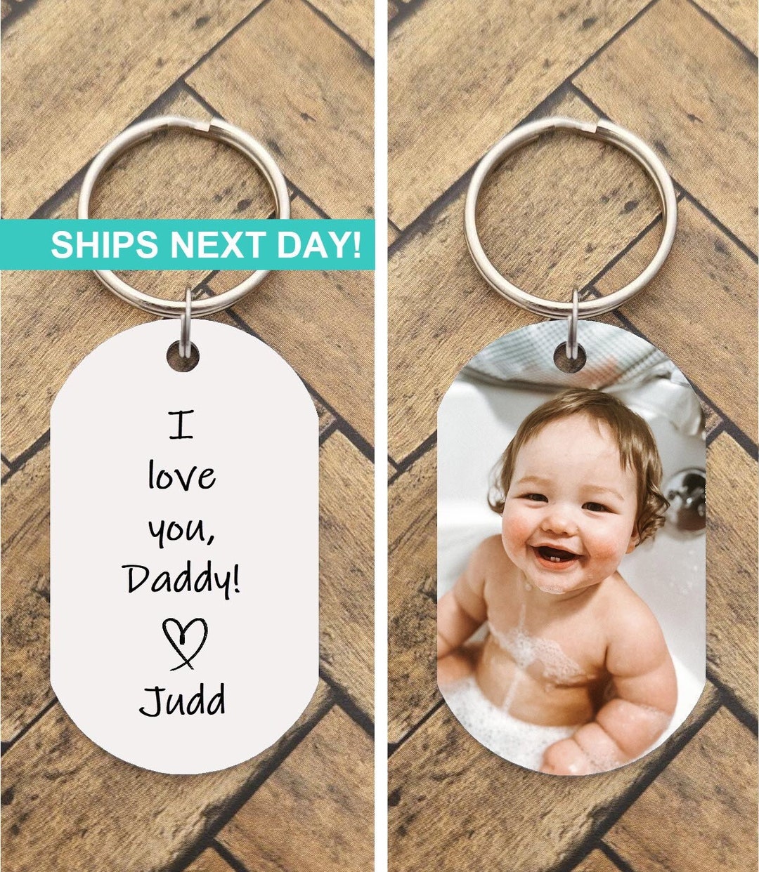 Personalized Dad Keychain First Father's Day Gift Gifts - Etsy