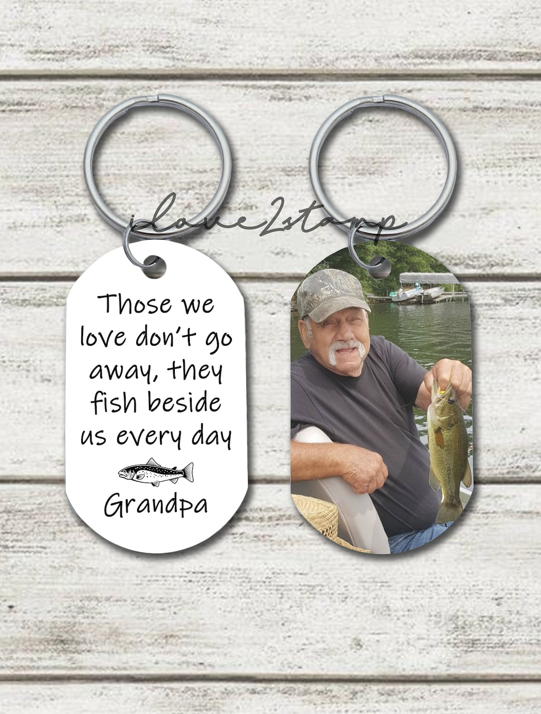 Fisherman Memorial Keychain, Sympathy Gift for Fisherman, Gift for Loss ...