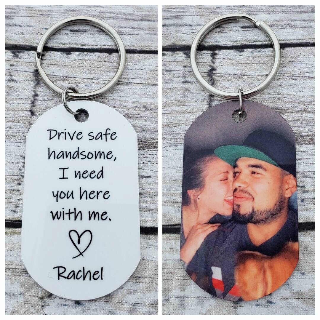 Drive Safe Handsome Keychain Personalized Photo Keychain - Etsy