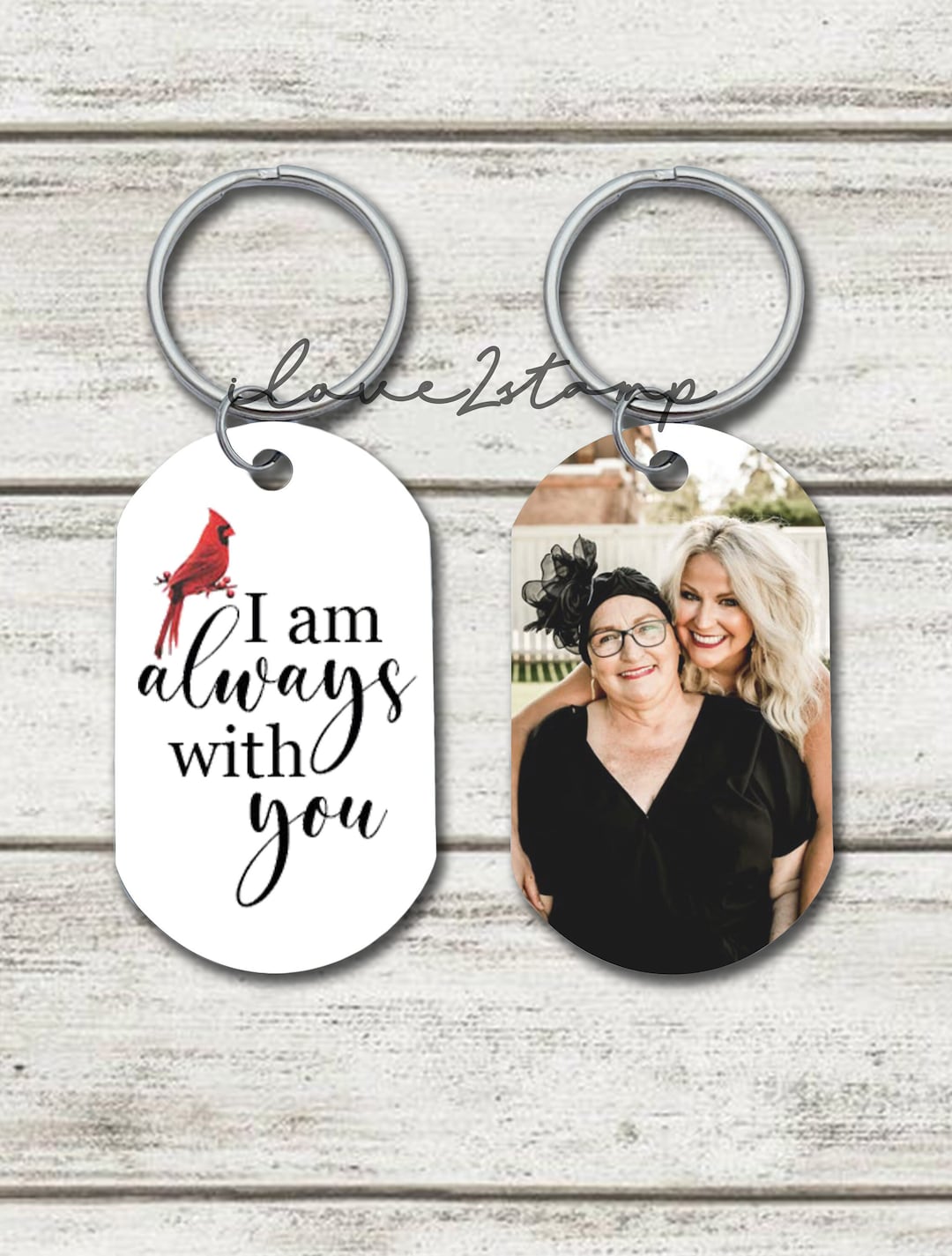 Cardinal Memorial Keychain, I Am Always With You Cardinal Gift ...