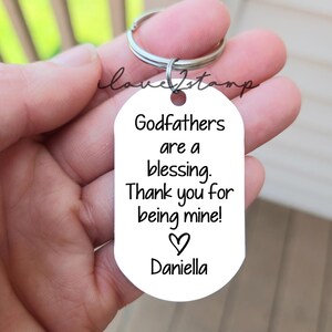 Godfathers Are A Blessing Keychain, Gift for Godfather, Godfather ...