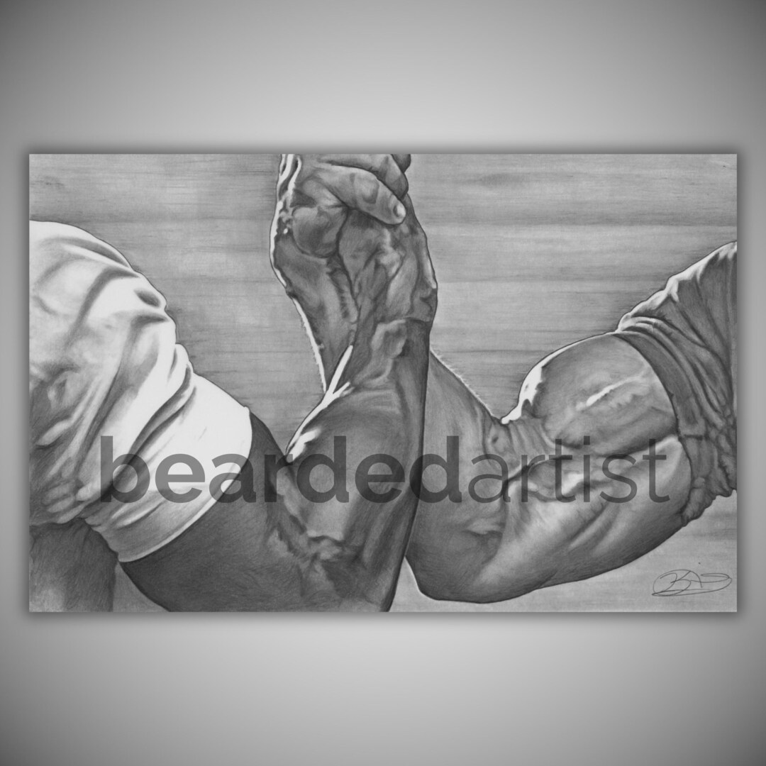 Predator Handshake Pencil Drawing - Predator Fine Art - "pencil Pushin ...