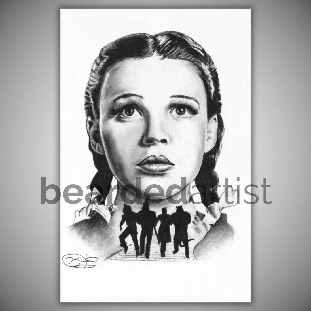 Dorothy Graphite Drawing – Wizard of Oz Movie Portrait Art - Etsy