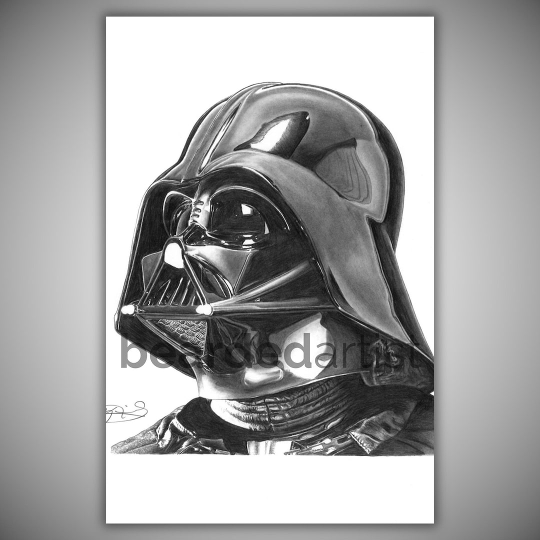 Dibujo A Lápiz De Darth Vader Bellas Artes De Star Wars El Mejor Papá