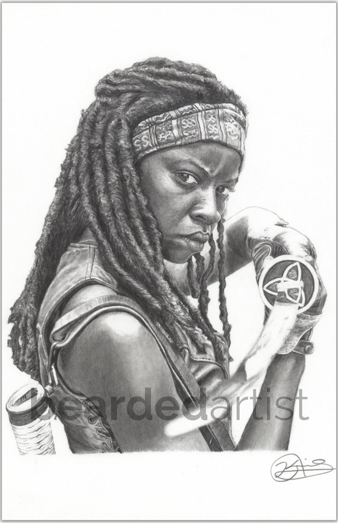 Michonne From the Walking Dead Fine Art michonne the Walking Dead Art ...