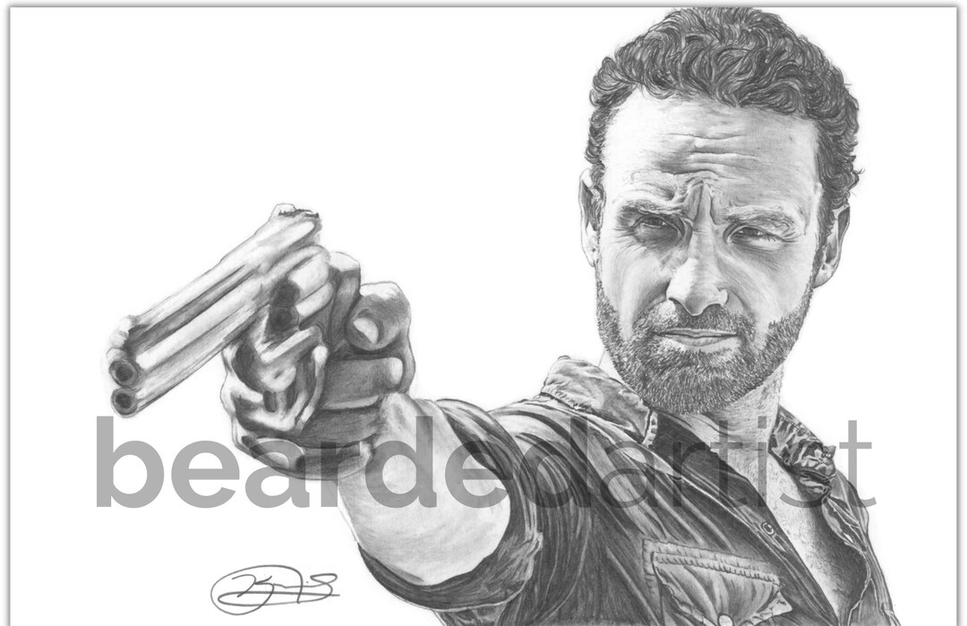 Rick Grimes From the Walking Dead Fine Art we Found Her the Walking ...