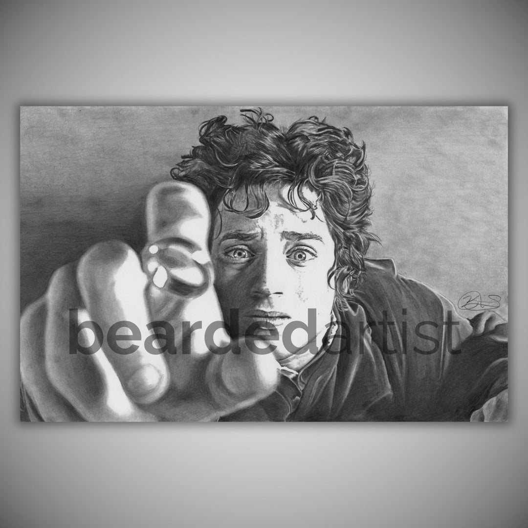 Frodo Baggins Pencil Drawing Lord of the Rings Fine Art underhill's ...