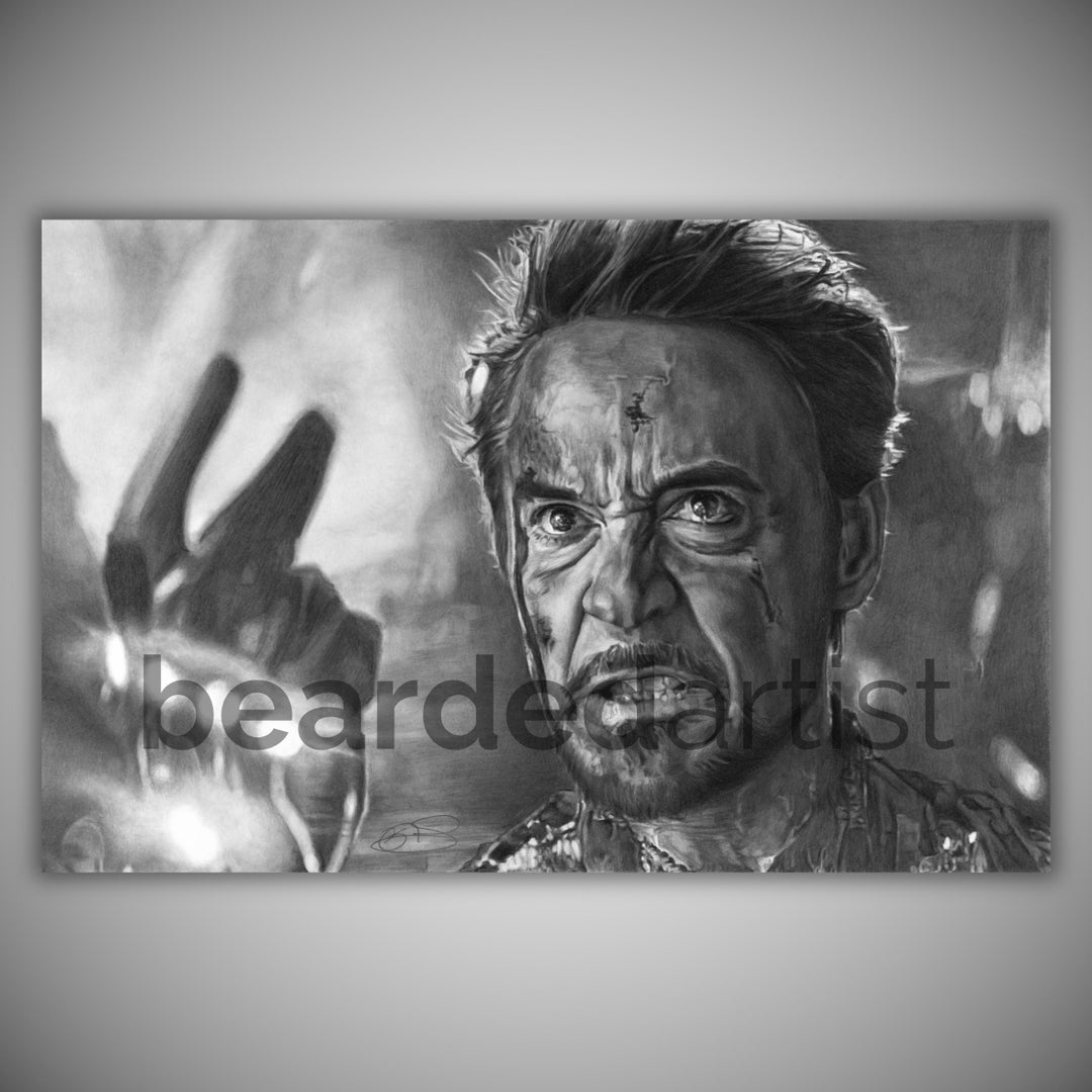 Iron Man Pencil Drawing - the Avengers Fine Art - "last Defiance ...