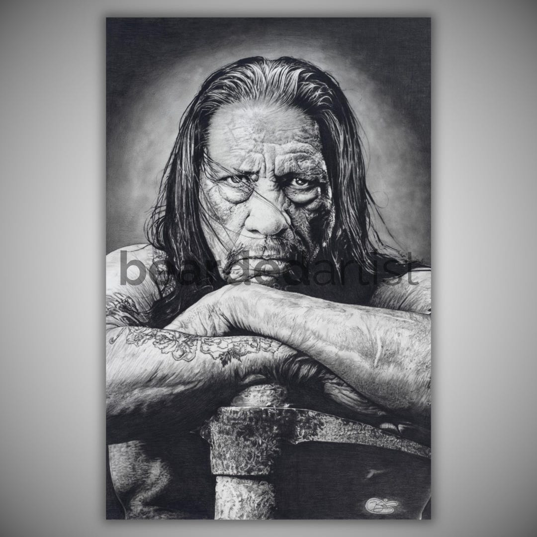 Danny Trejo 'machete' Pencil Drawing Art Print (11x17) - Etsy