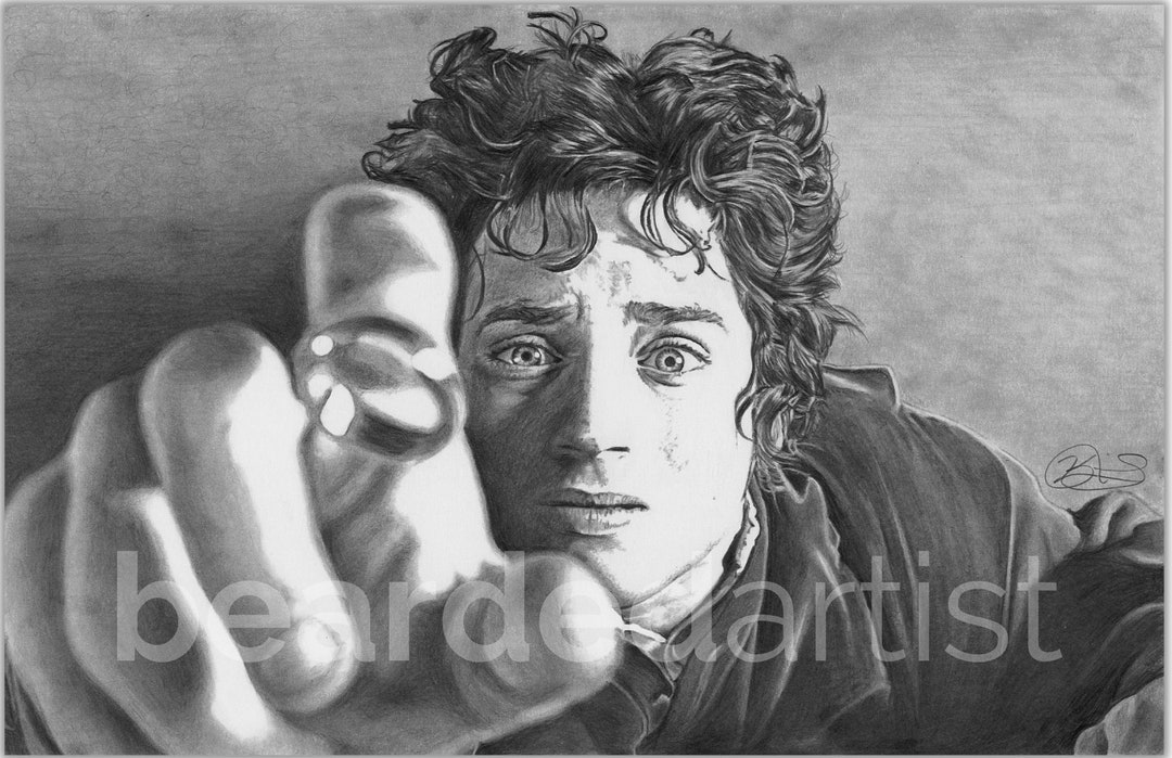 Frodo Baggins From Lord of the Rings Fine Art underhill's Oopsie Lord ...