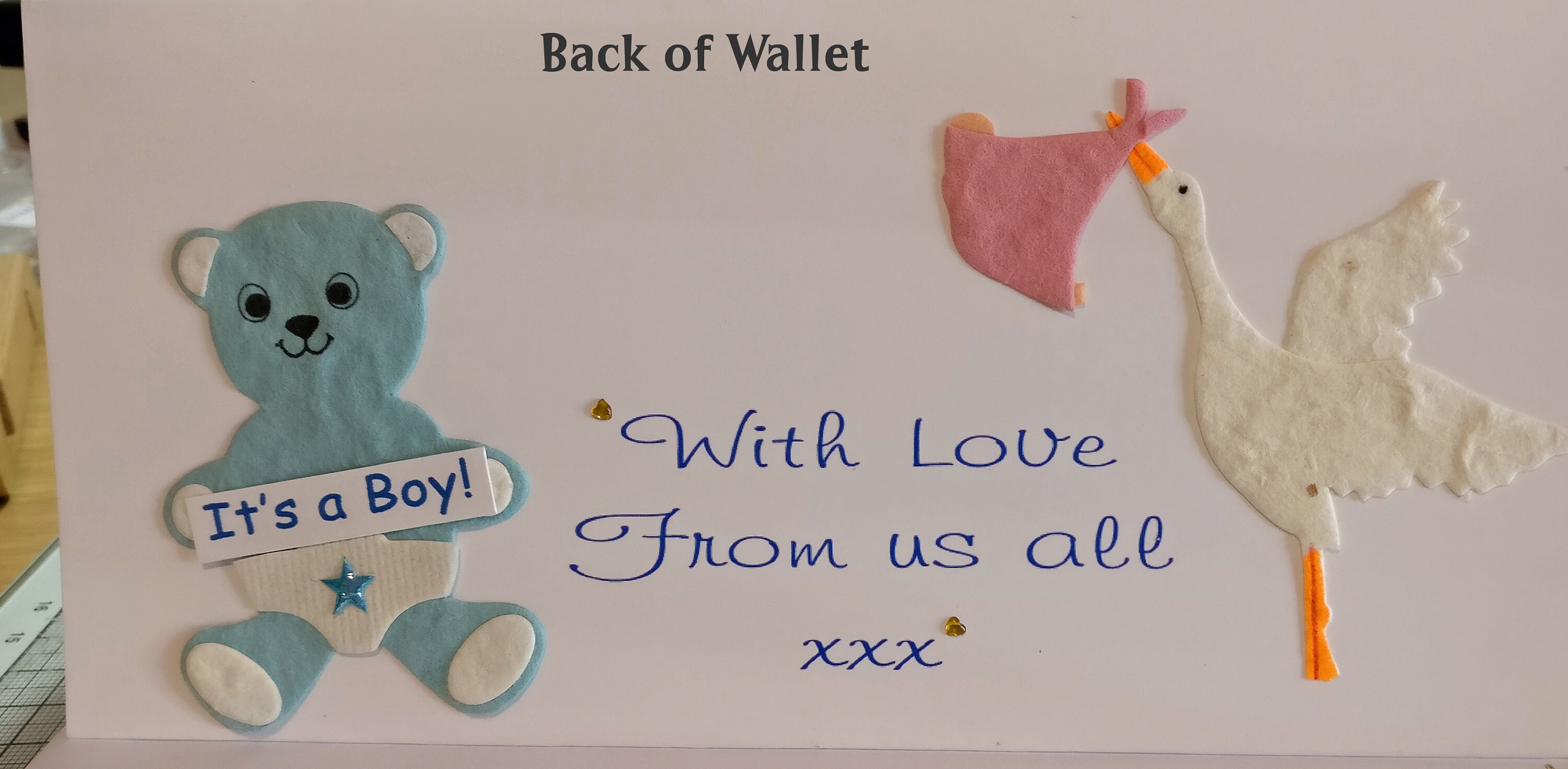 Personalised Money Wallet for New Baby on glossy Card For | Etsy