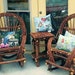 Rustic Handmade Chair Set ** Twig Willow Rocking Chair Set 2 Rocking ...