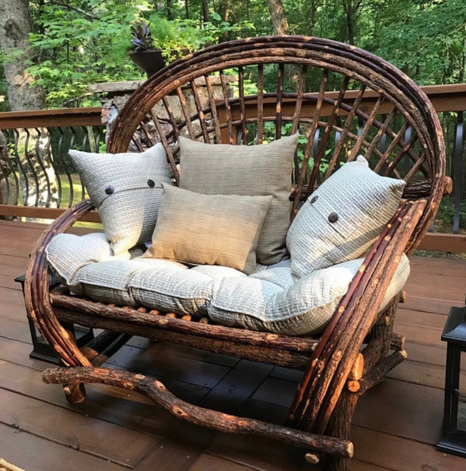 Rustic Settee .. Handmade Willow Wood Loveseat .. Bentwood - Etsy