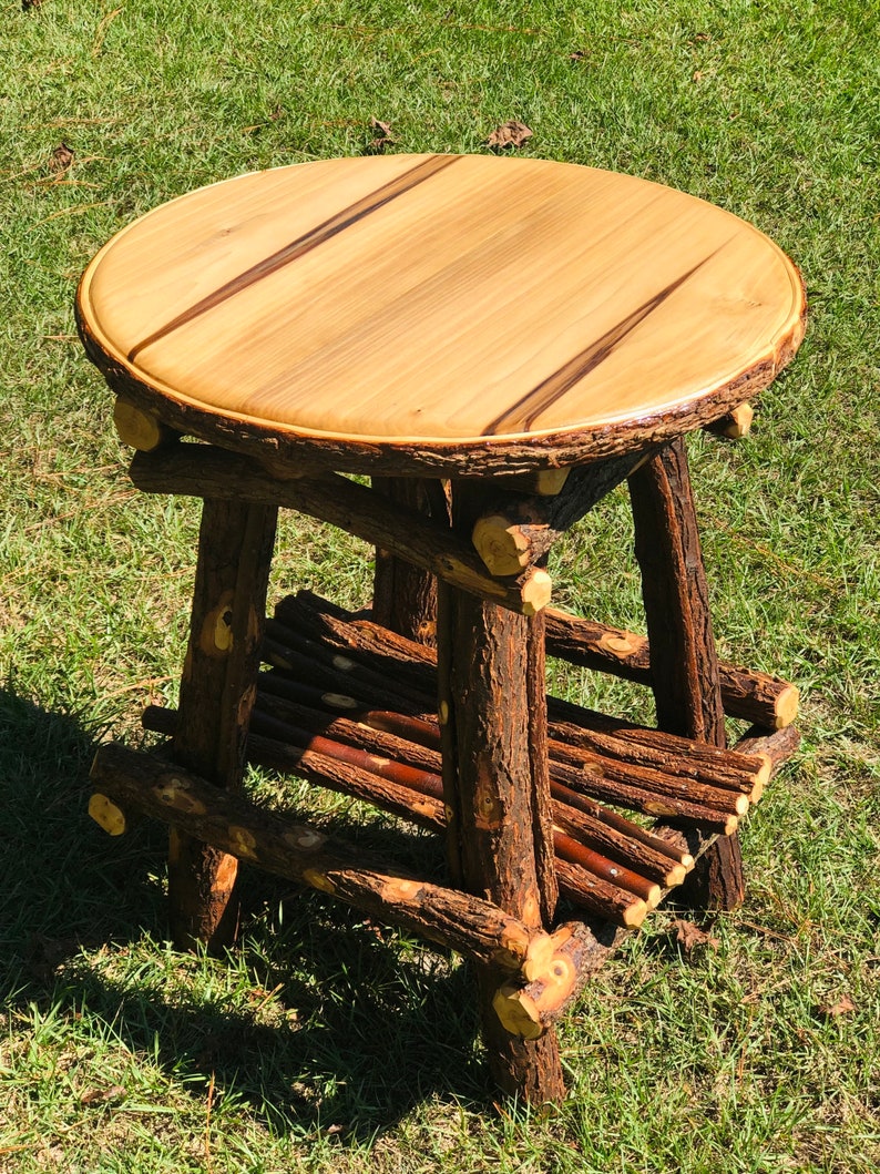 Rustic Table . Round Top Twig Bentwood Willow Table . - Etsy