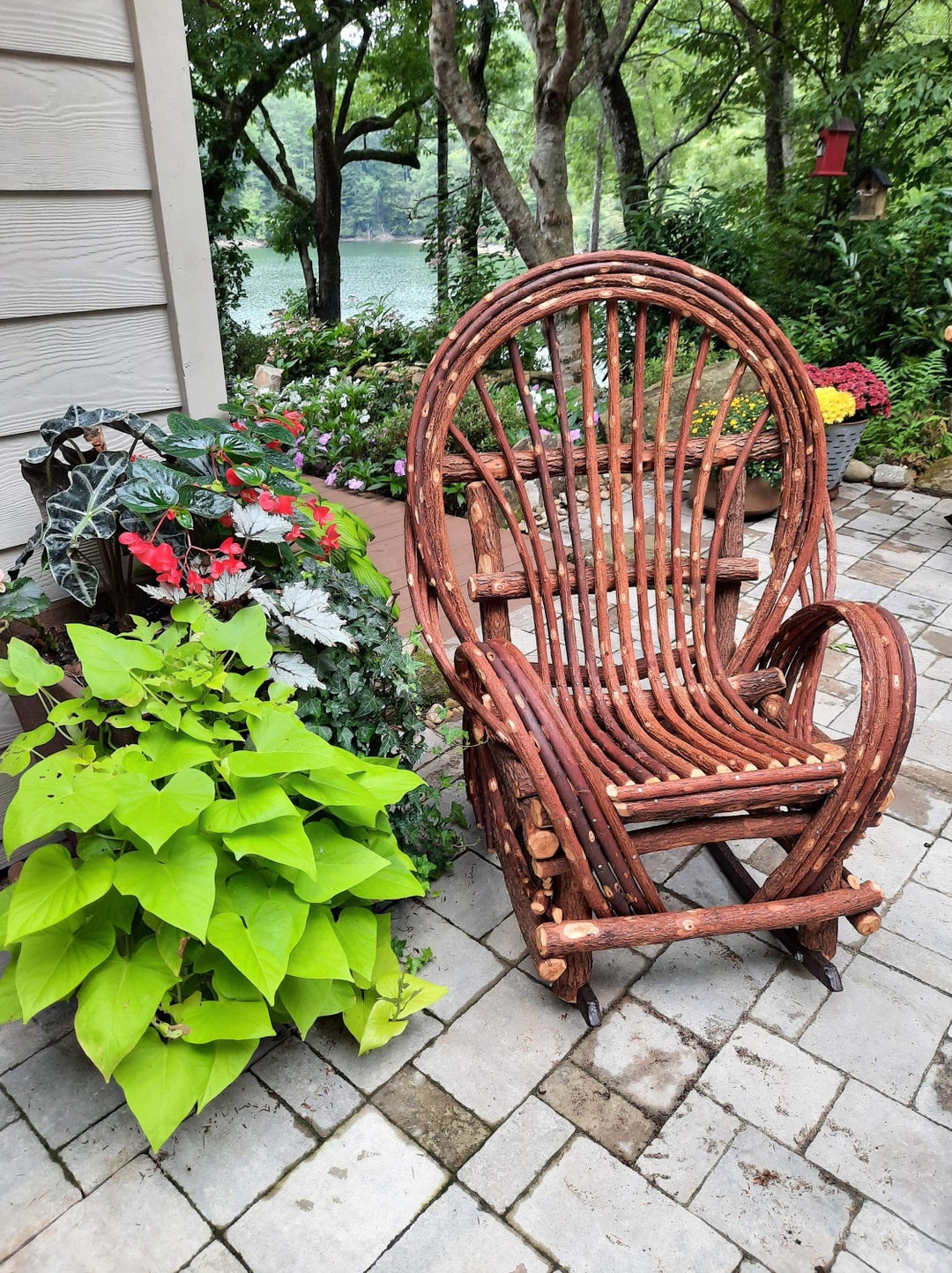 One Handmade Classic Style Twig Bentwood Willow Rocking Chair - Etsy
