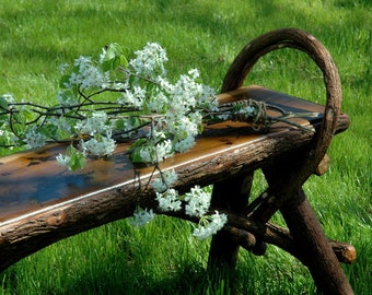 Rustic Bench - Etsy