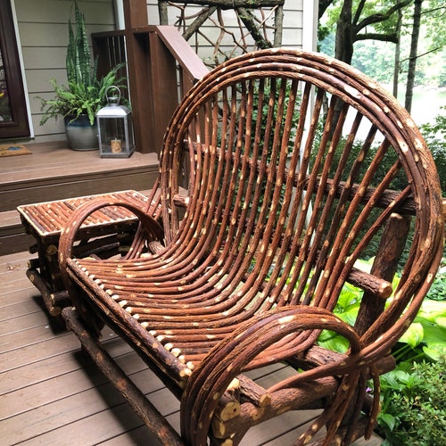 One Handmade Classic Style Twig Willow Rocking Chair - Etsy