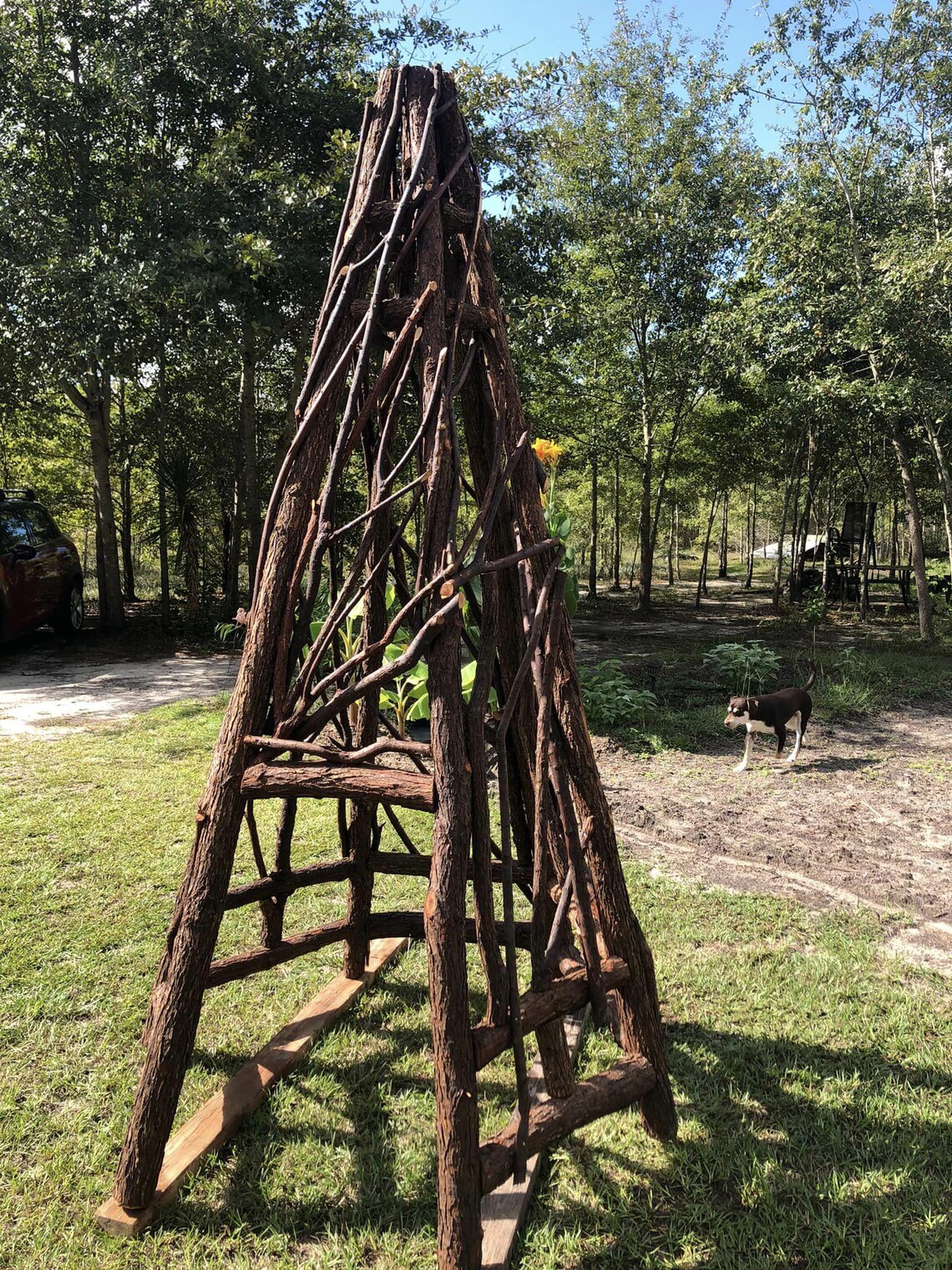 Handmade Willow Garden Teepee: Rustic Twig Ornament (7ft) - Etsy
