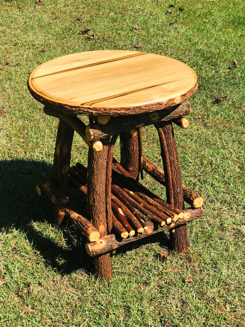 Rustic Table . Round Top Twig Bentwood Willow Table . - Etsy