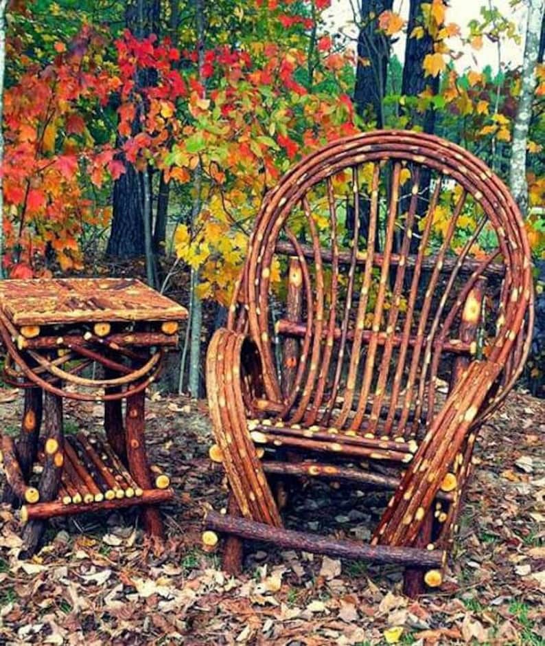 One Handmade Classic Style Twig Willow Rocking Chair - Etsy