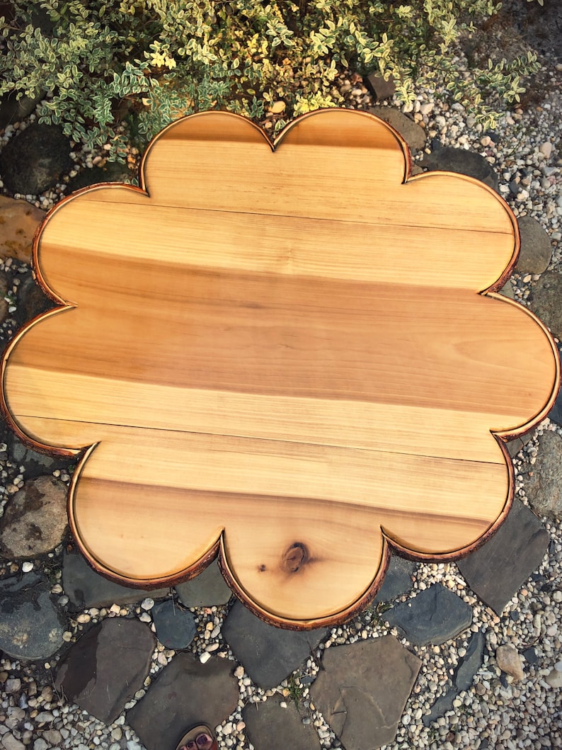 Rustic Willow Flower Table: Poplar Wood Top, Twig Base - Etsy