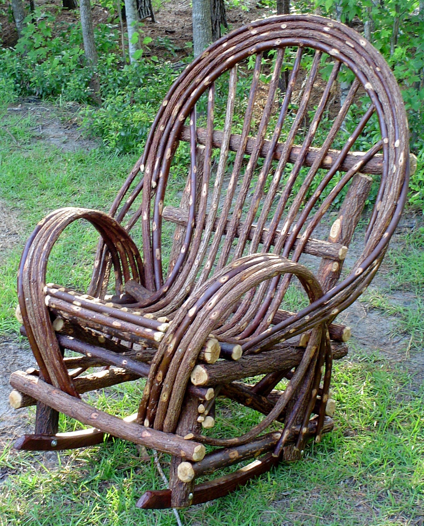 One Handmade Classic Style Twig Willow Rocking Chair - Etsy