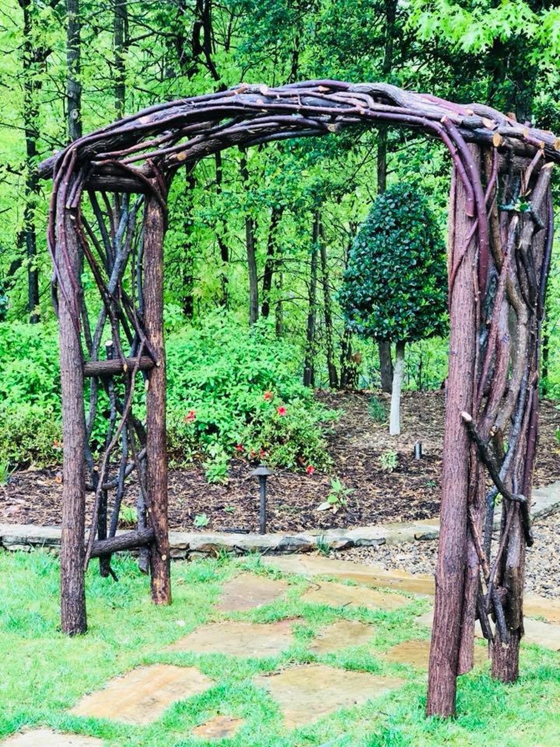 Bentwood Willow Garden Arbor Rustic Wedding Arch Arbor - Etsy