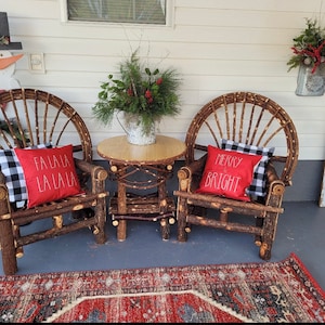 Two Handmade Bentwood Twig Willow Chairs Rústico Style Shipping ...