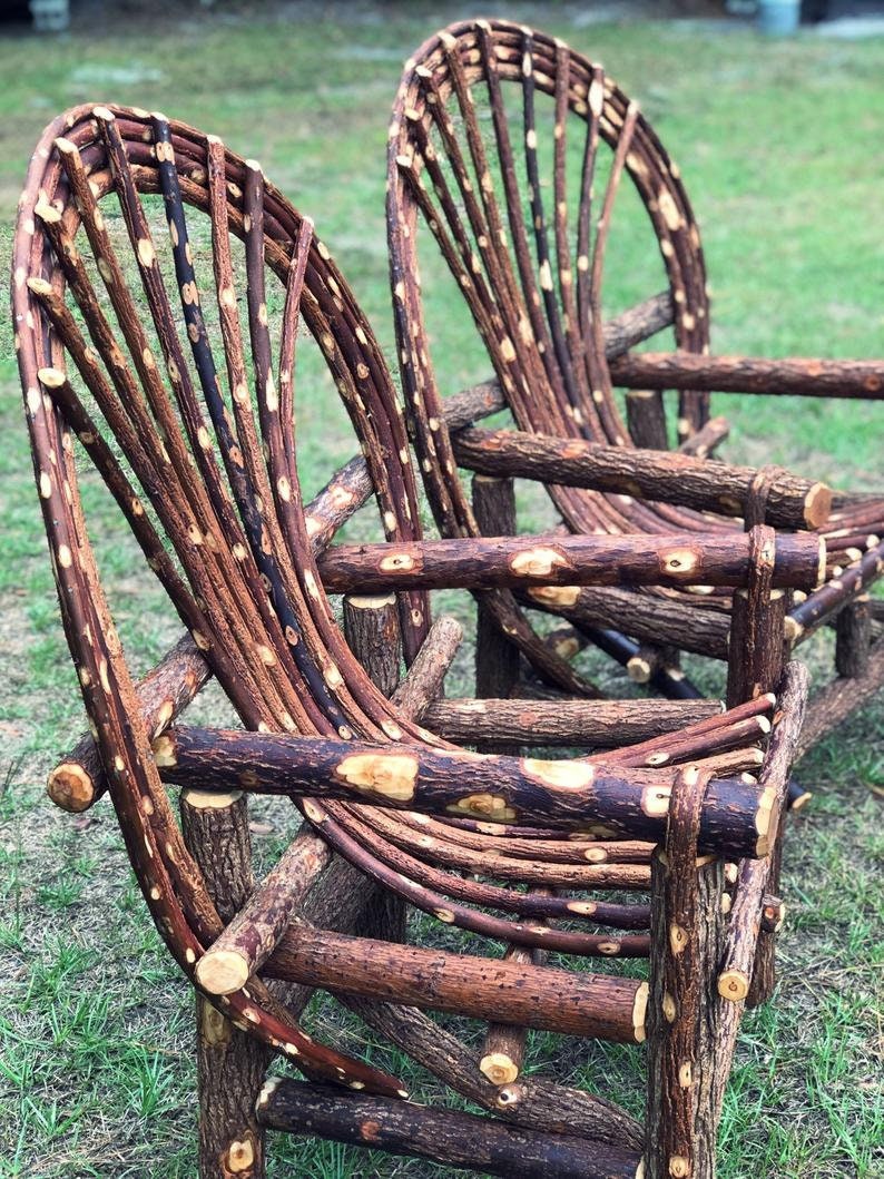 One Rústico Handmade Willow Chair - Etsy