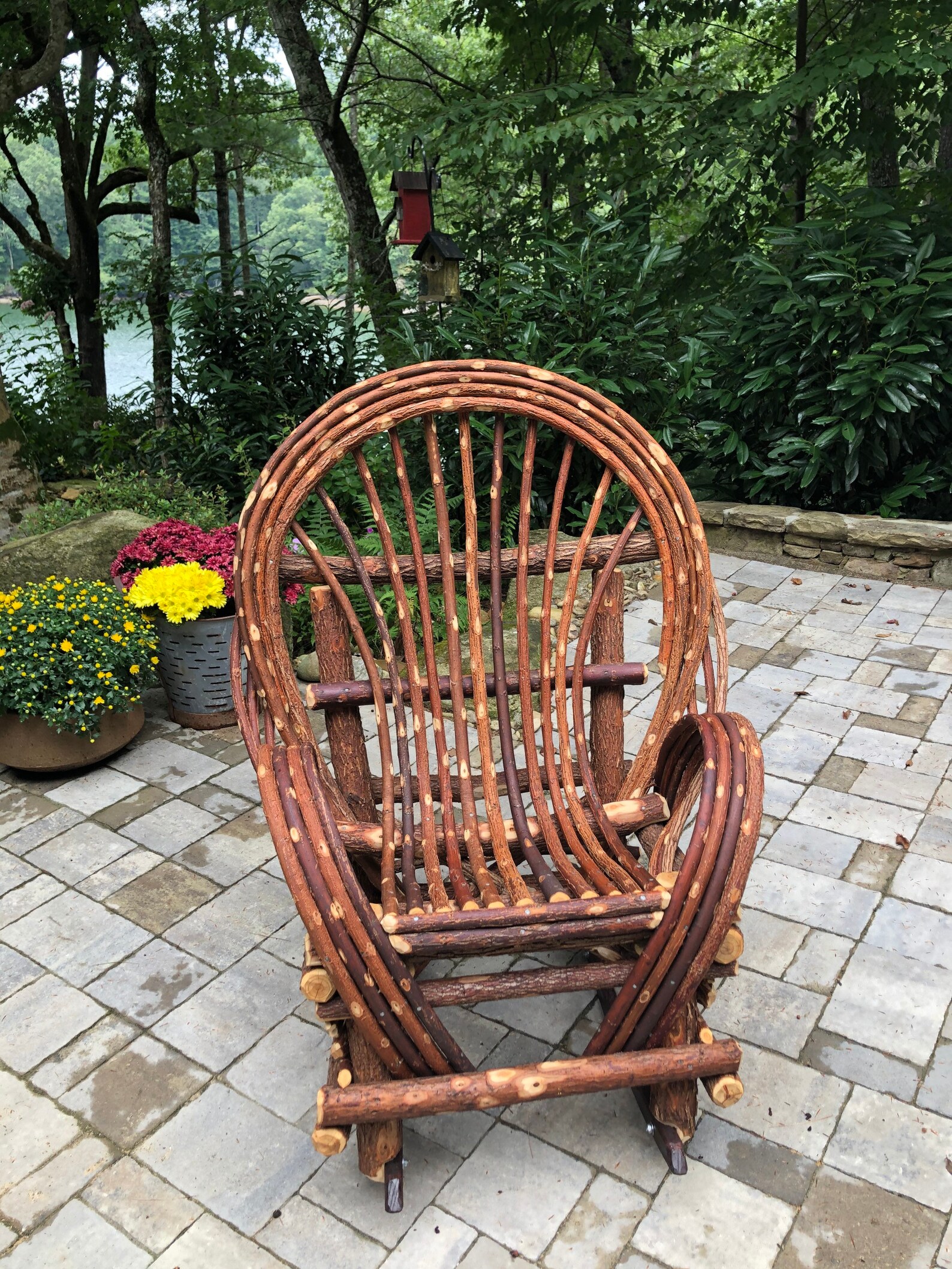 One Handmade Classic Style Twig Willow Rocking Chair - Etsy