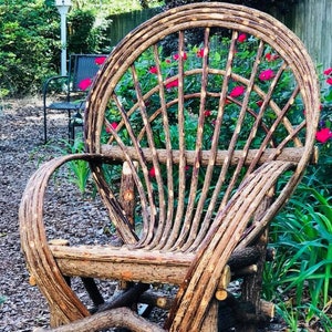 Handmade Willow Furniture 3 Piece Set Includes Shipping ! Fan Back ...