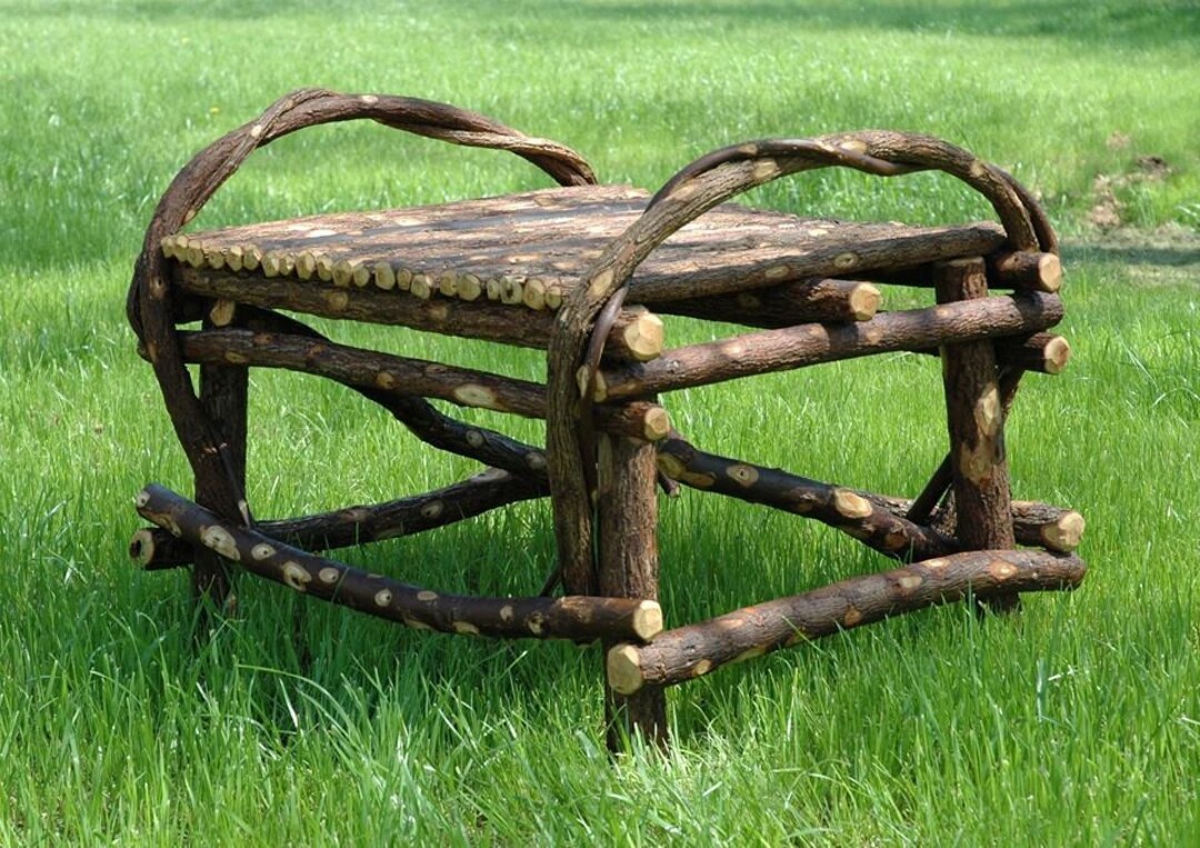 Handmade Twig Willow Foot Stool / Ottoman ** With Handles - Etsy