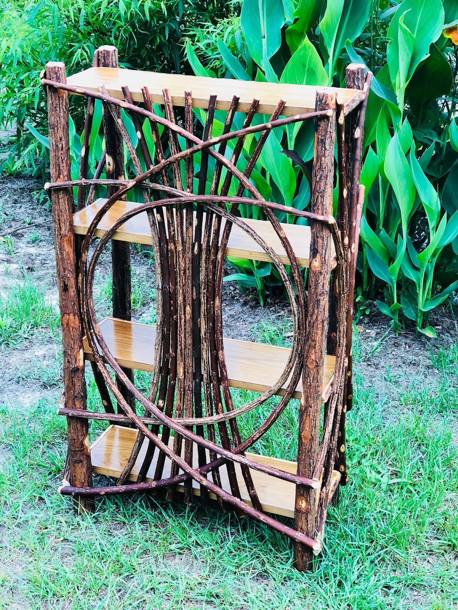 Handmade Rustic Willow Shelf Free Shipping via UPS - Etsy