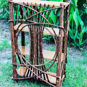 Handmade Rustic Willow Shelf Free Shipping via UPS - Etsy