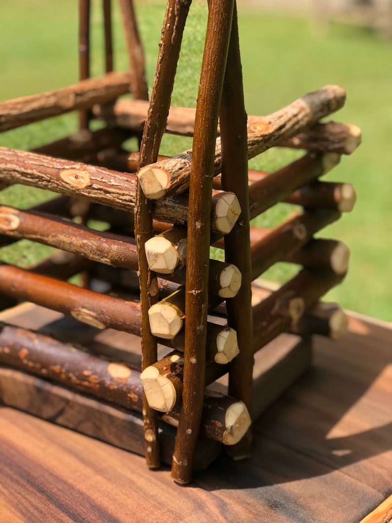 Handmade Twig Willow Basket - Etsy