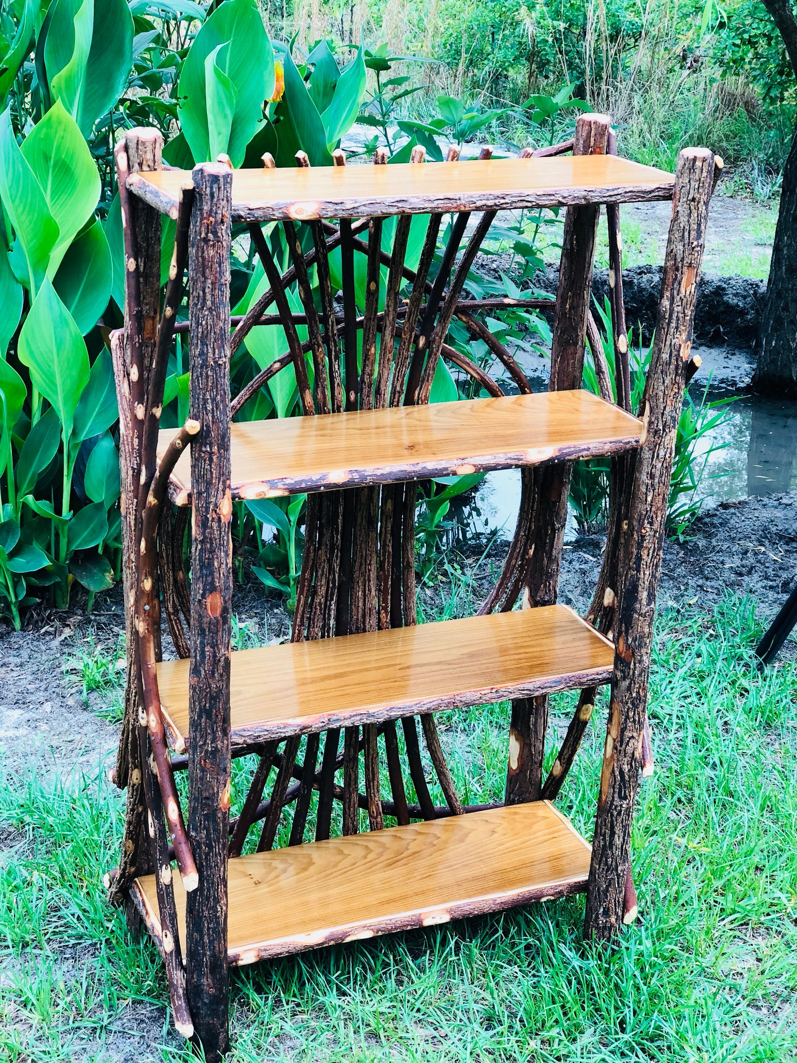 Handmade Rustic Willow Shelf Free Shipping via UPS - Etsy