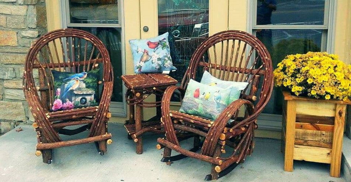 Rustic Handmade Chair Set Twig Willow Rocking Chair Set 2 - Etsy