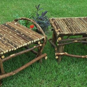 Handmade Twig Willow Foot Stool / Ottoman ** With Handles - Etsy