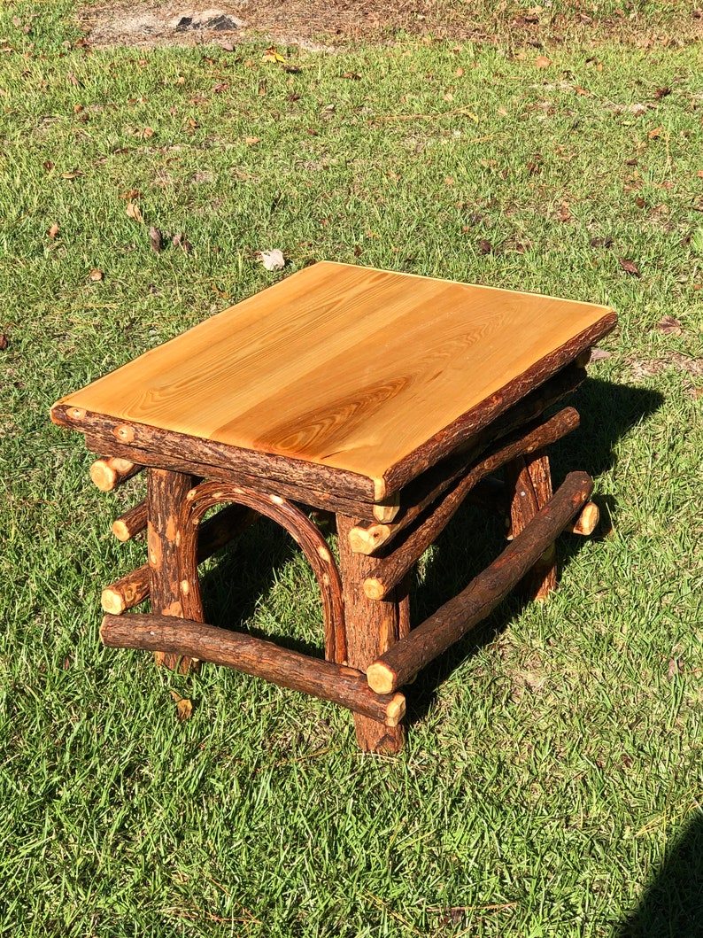 Handmade Rustic Table .. Willow Frame and Hardwood Top. | Etsy