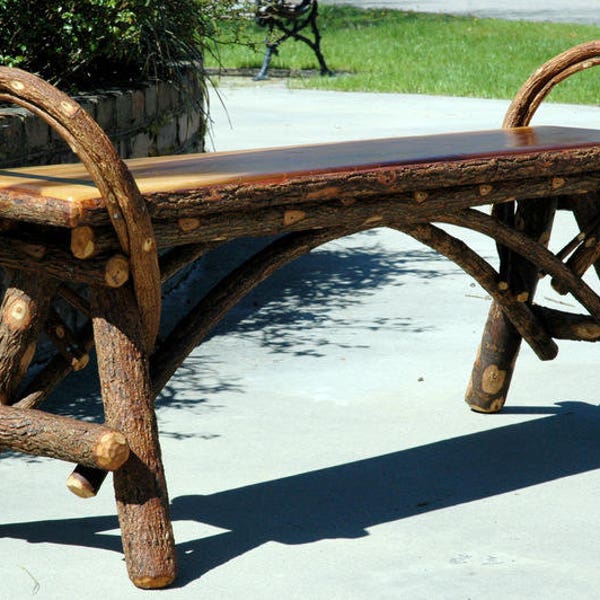 Rustic Bench - Etsy