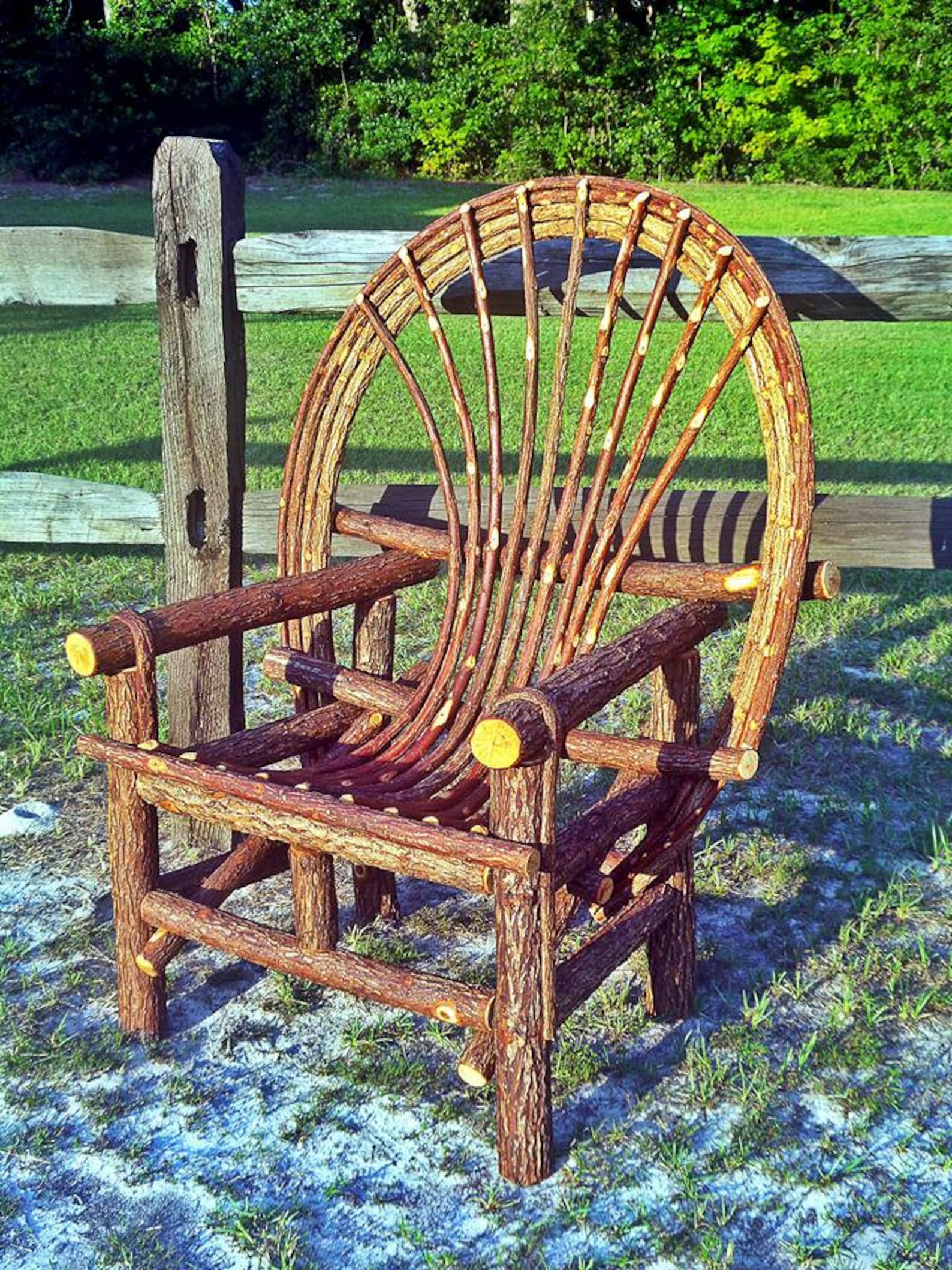 One Rústico Handmade Willow Chair - Etsy