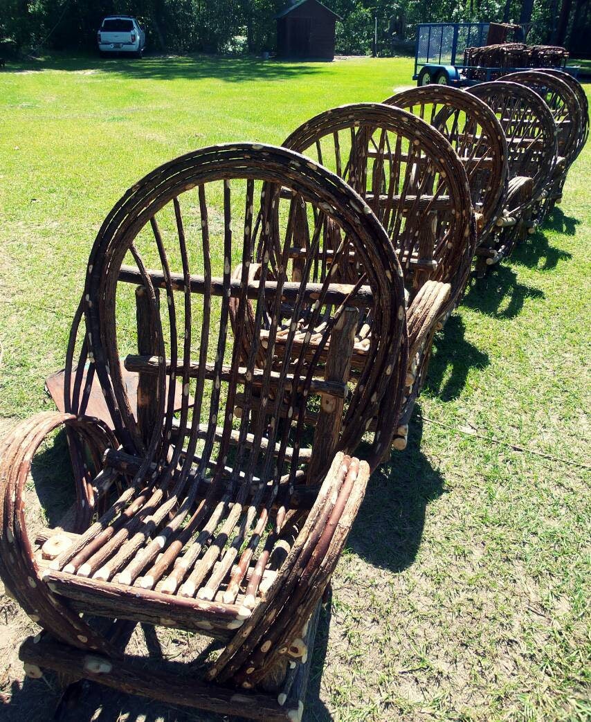 One Handmade Classic Style Twig Willow Rocking Chair - Etsy