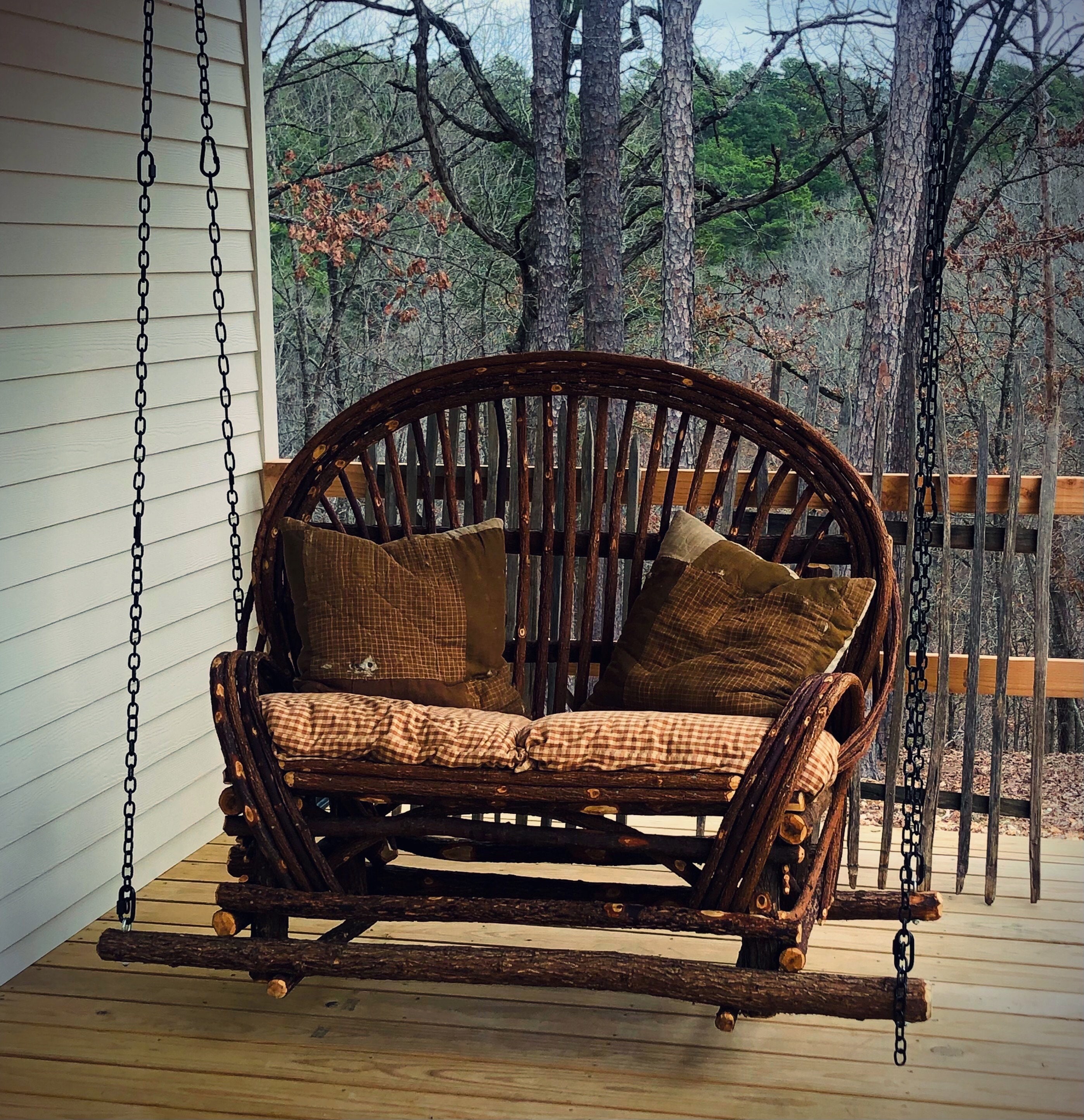 Handmade Twig Bent Willow Porch Swing Etsy