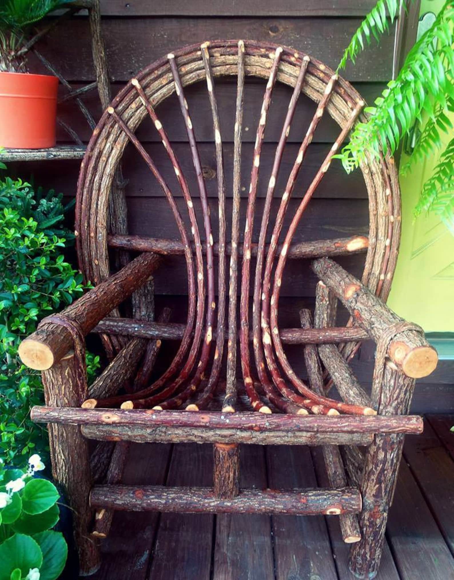 One Rústico Handmade Willow Chair - Etsy