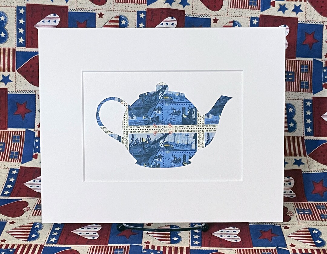 BOSTON TEA PARTY Postage Stamp Wall Art 1773 - Etsy