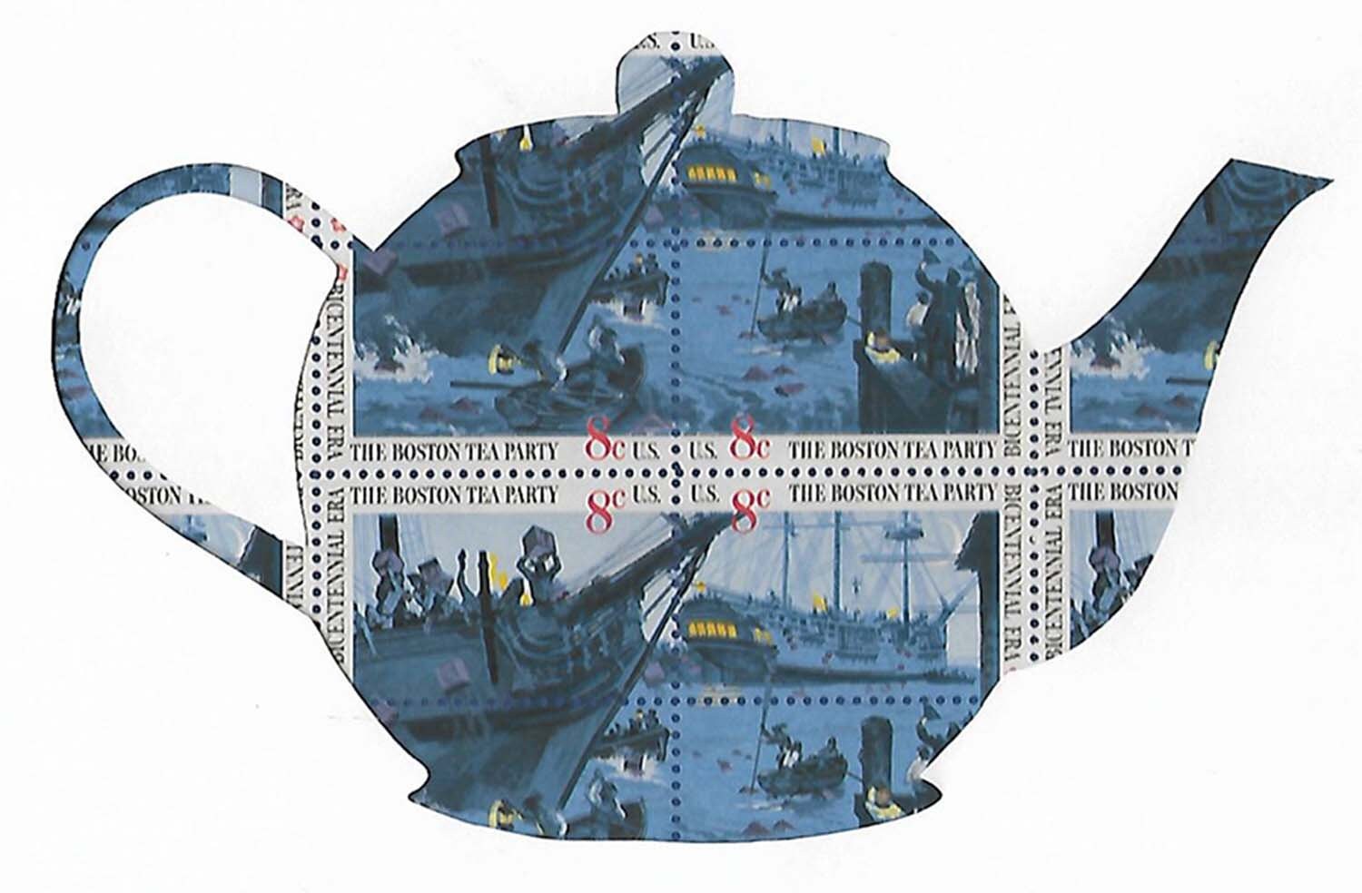 BOSTON TEA PARTY Postage Stamp Wall Art 1773 - Etsy