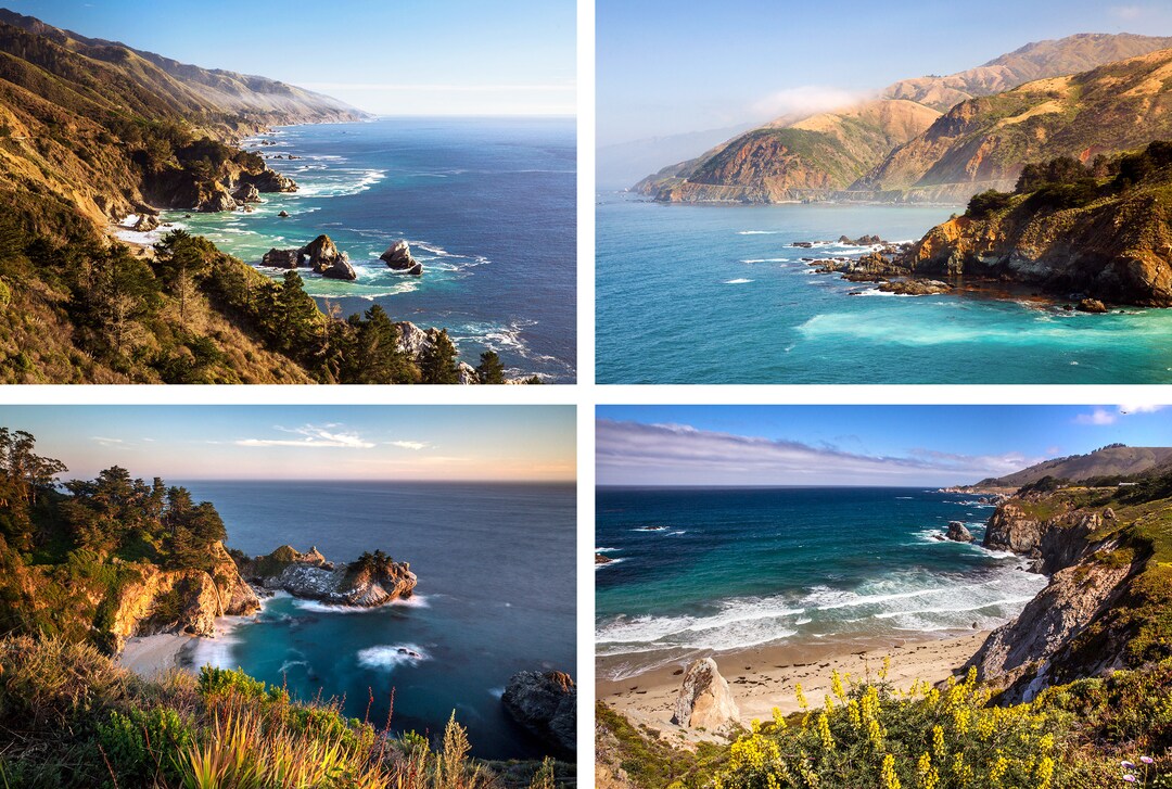 Big Sur Print Set | "views of Big Sur" | California Beach Photo Set ...