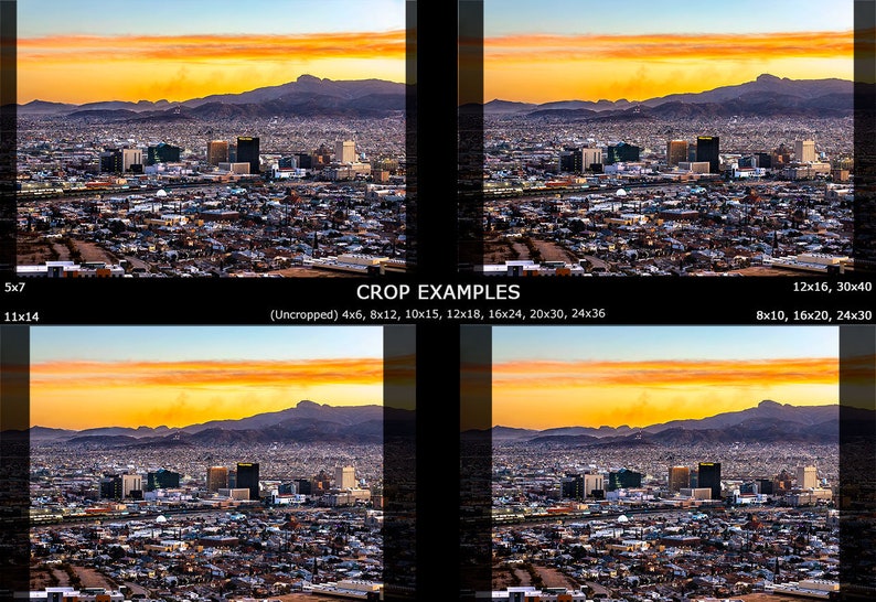 El Paso Skyline Photo El Paso Scenic Drive Sunset El Paso - Etsy